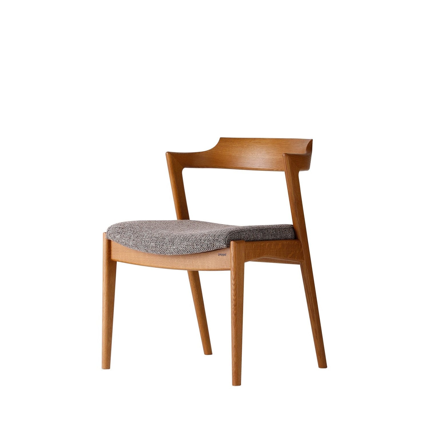 Geppo Seed Fabric Cushioned Dining Chair | Oak – atomi pte ltd
