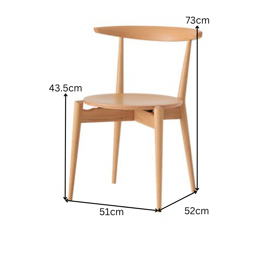 Forms Wooden Seat Stackable Dining Chair | Oak Wood – atomi pte ltd