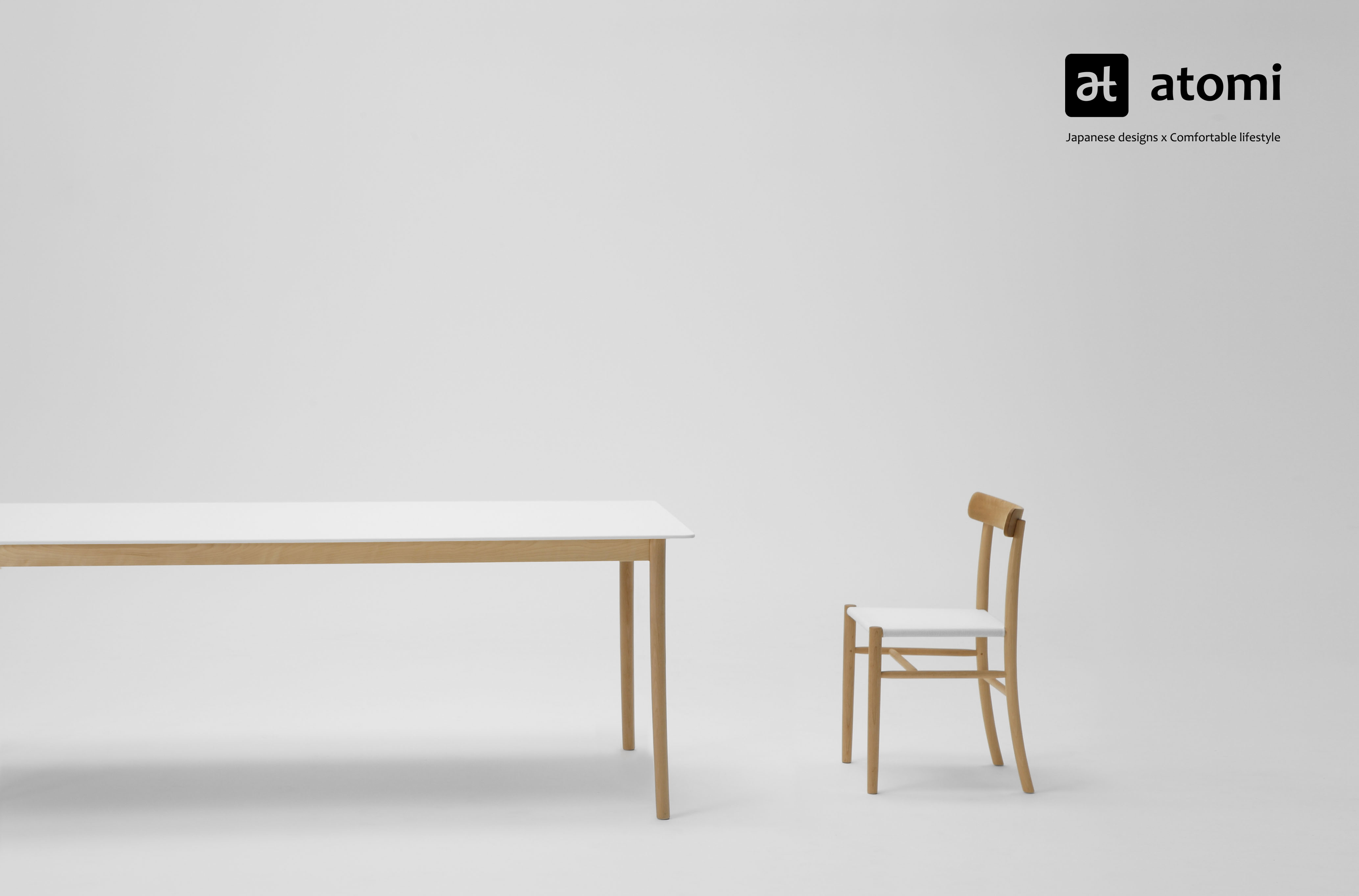 Lightwood Dining Table | White Corian Top – atomi pte ltd