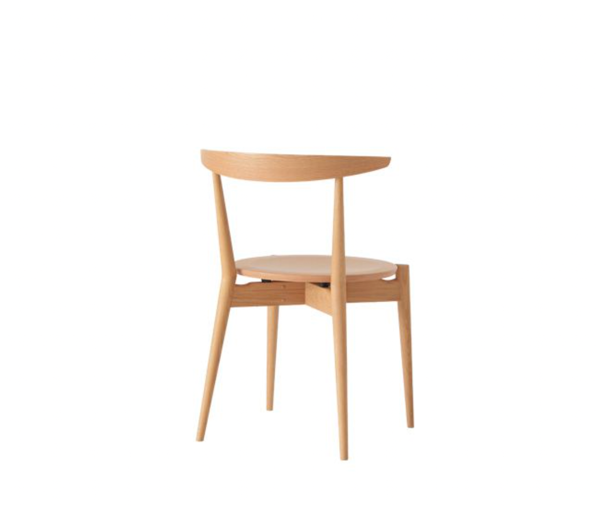Forms Wooden Seat Stackable Dining Chair | Oak Wood – atomi pte ltd